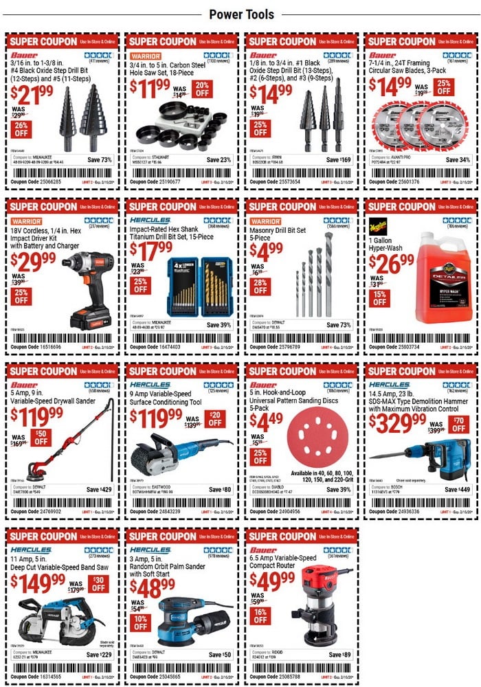 Harbor Freight Coupon Sale Feb 02 – Feb 16, 2026