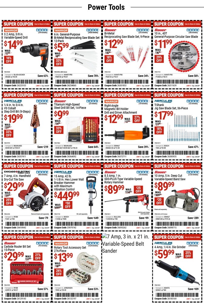 Harbor Freight Coupon Sale Feb 17 – Mar 08, 2026
