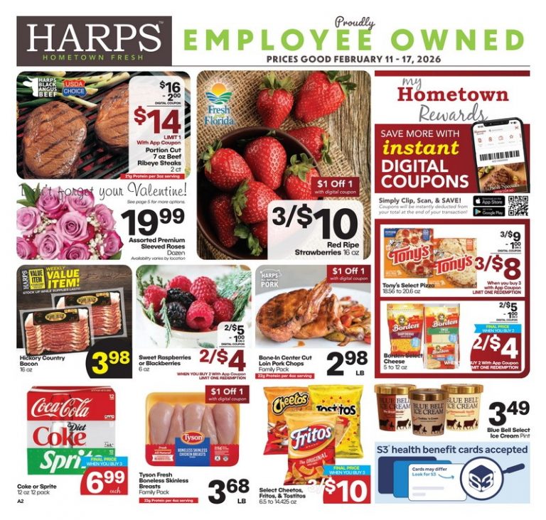 Harps Food Stores Weekly Ad Feb 11 – Feb 17, 2026 (Valentine's Day ...