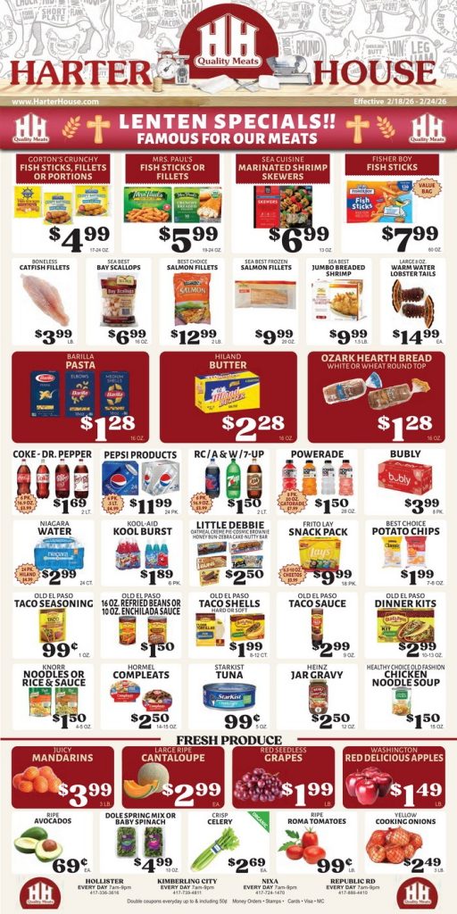 Harter House Weekly Ad Feb 18 – Feb 24, 2026