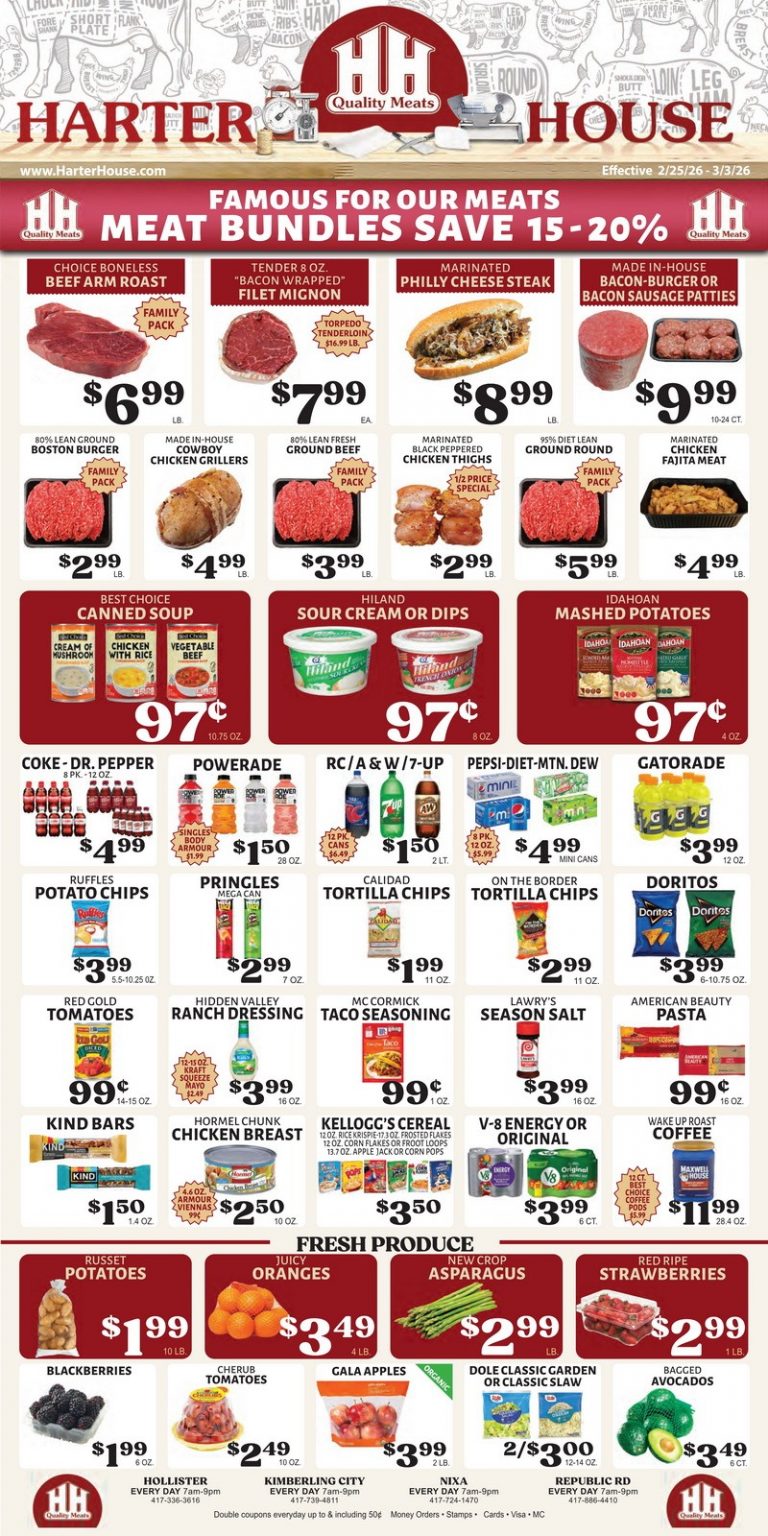 Harter House Weekly Ad Feb 25 – Mar 03, 2026