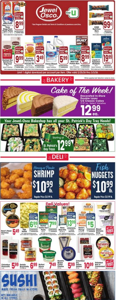 Jewel Osco Weekly Ad Feb 25 – Mar 03, 2026
