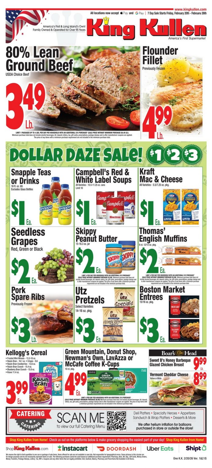 King Kullen Weekly Ad Feb 20 – Feb 26, 2026