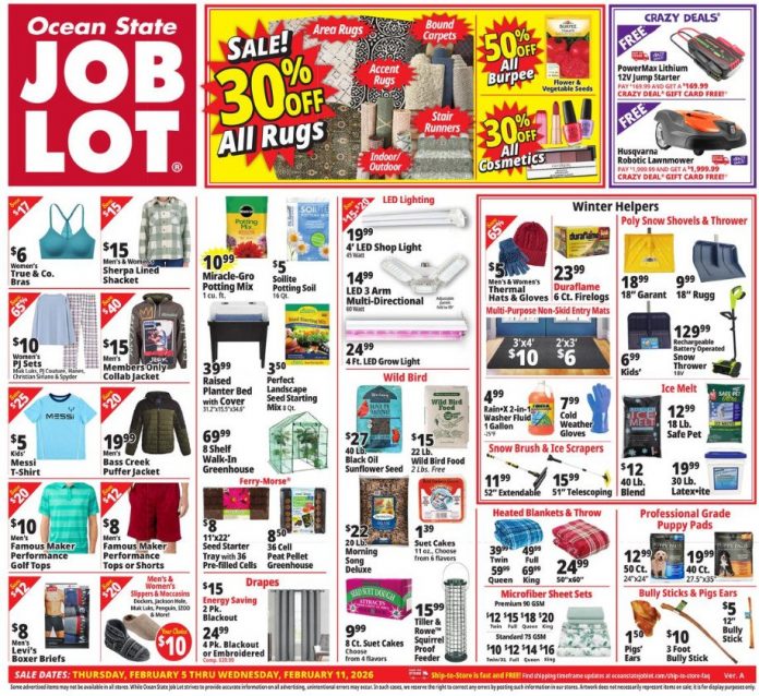 Ocean State Job Lot Weekly Ad Feb 05 – Feb 11, 2026