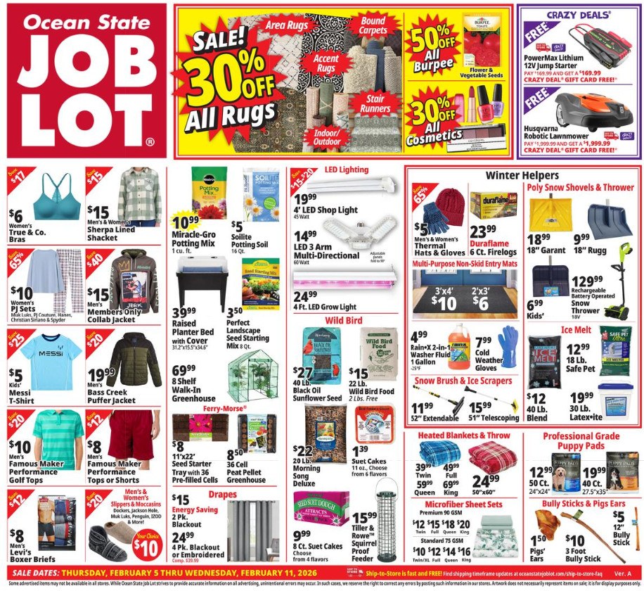 Ocean State Job Lot Weekly Ad Feb 05 – Feb 11, 2026
