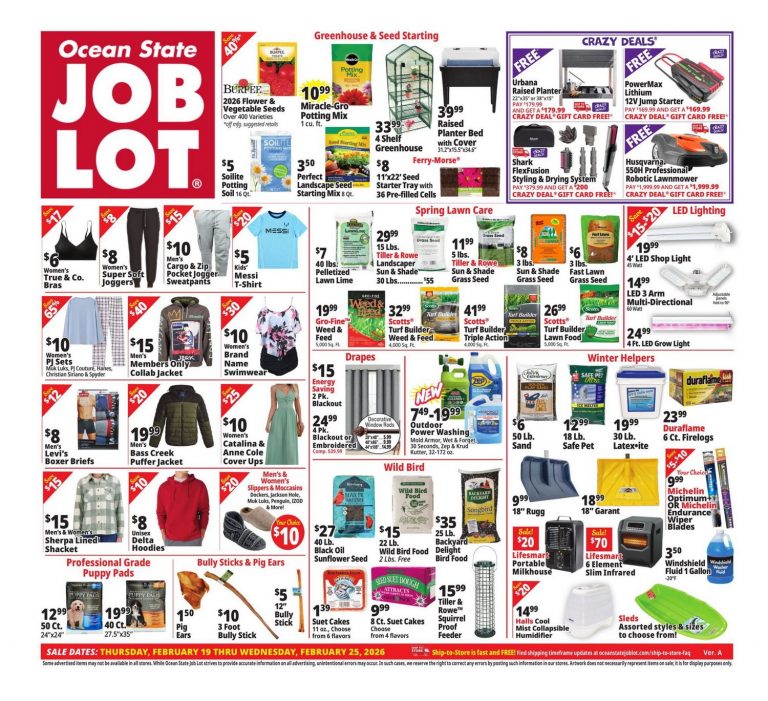 Ocean State Job Lot Weekly Ad Feb 19 – Feb 25, 2026