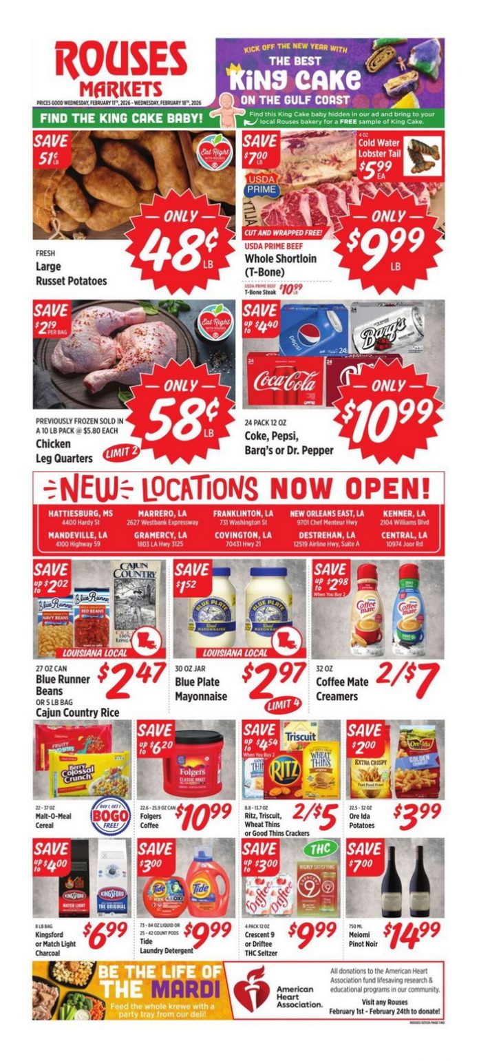 Rouses Weekly Ad Feb 11 – Feb 18, 2026 (Valentine's Day Promotion Included)