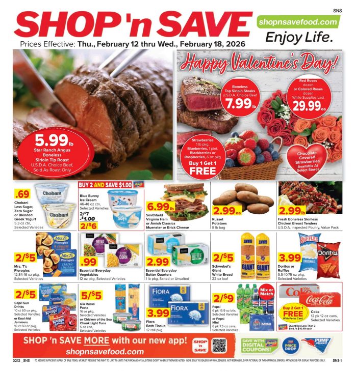 SHOP 'n SAVE Weekly Ad Feb 12 – Feb 18, 2026 (Valentine's Day Promotion ...