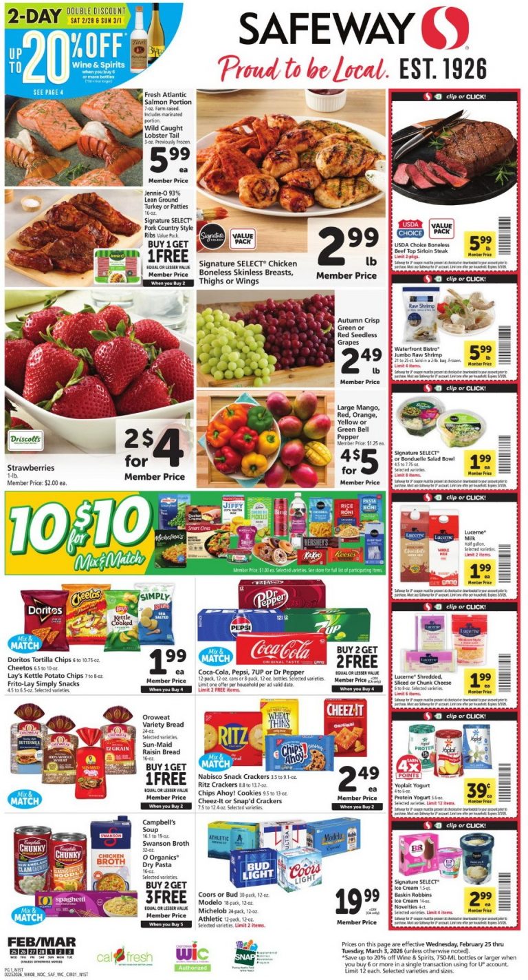 Safeway Weekly Ad Feb 25 – Mar 03, 2026