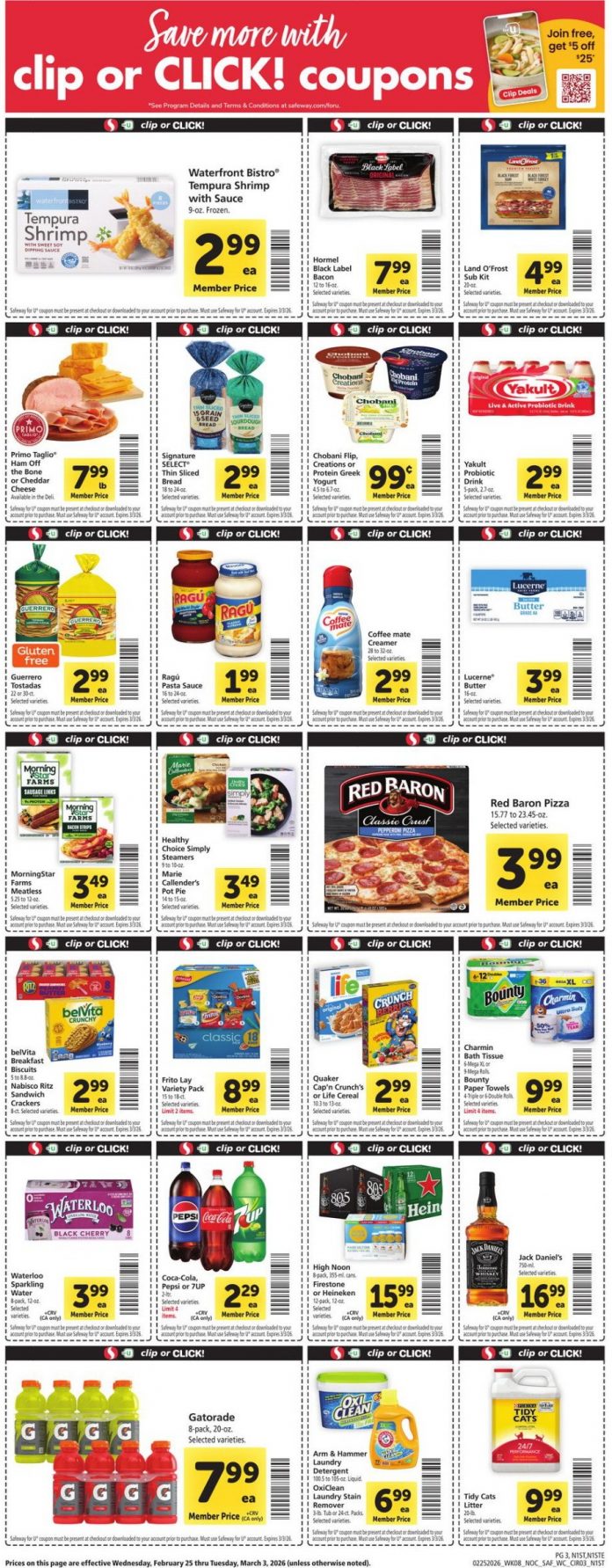 Safeway Weekly Ad Feb 25 – Mar 03, 2026