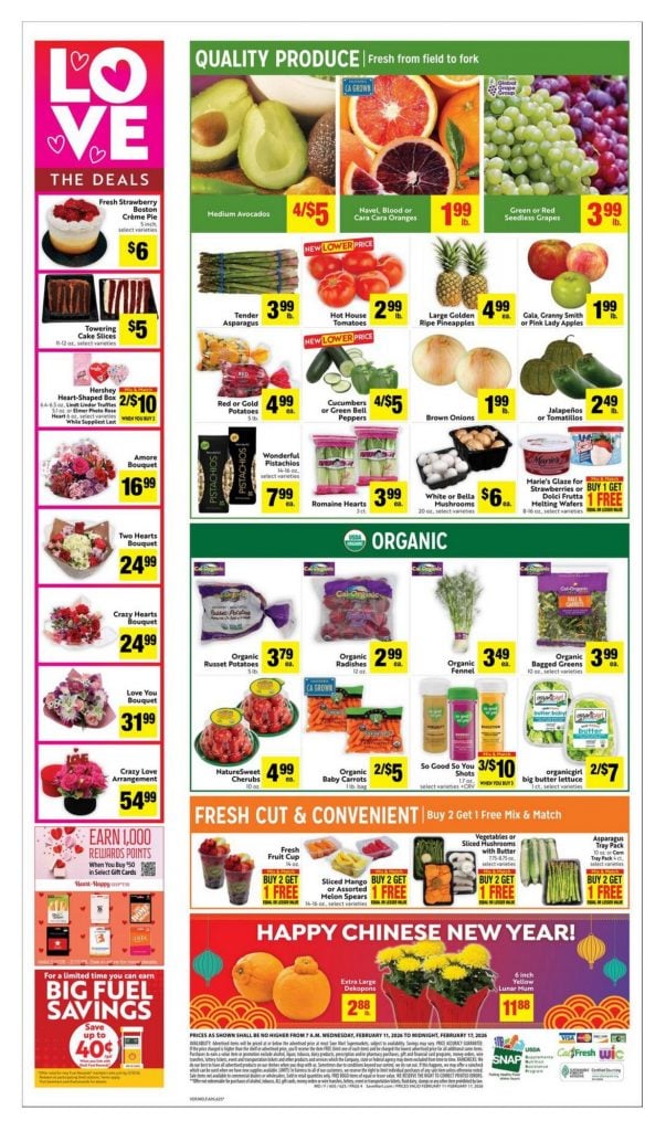 Save Mart Supermarkets Weekly Ad Feb 11 – Feb 17, 2026 (Valentine's Day ...