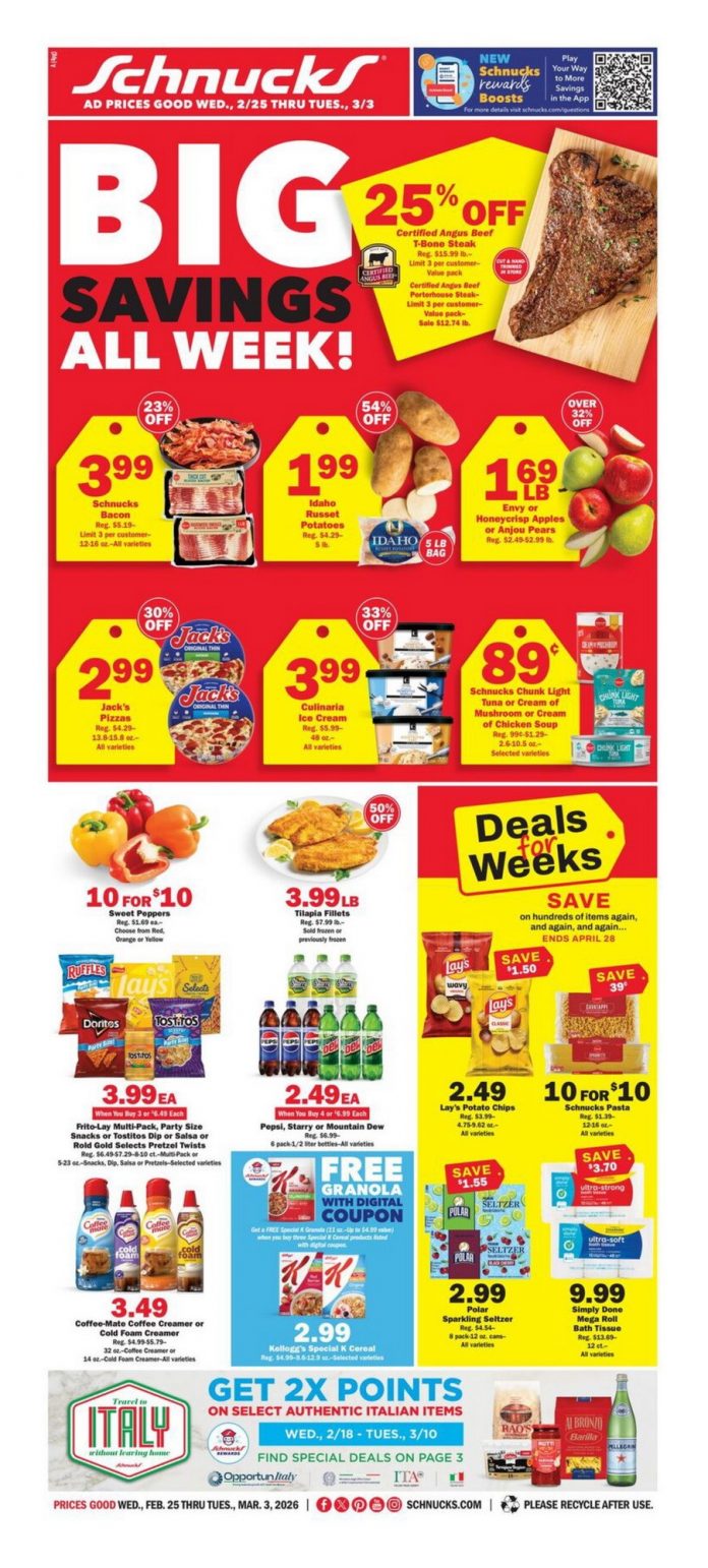 Schnucks Weekly Ad Feb 25 – Mar 03, 2026