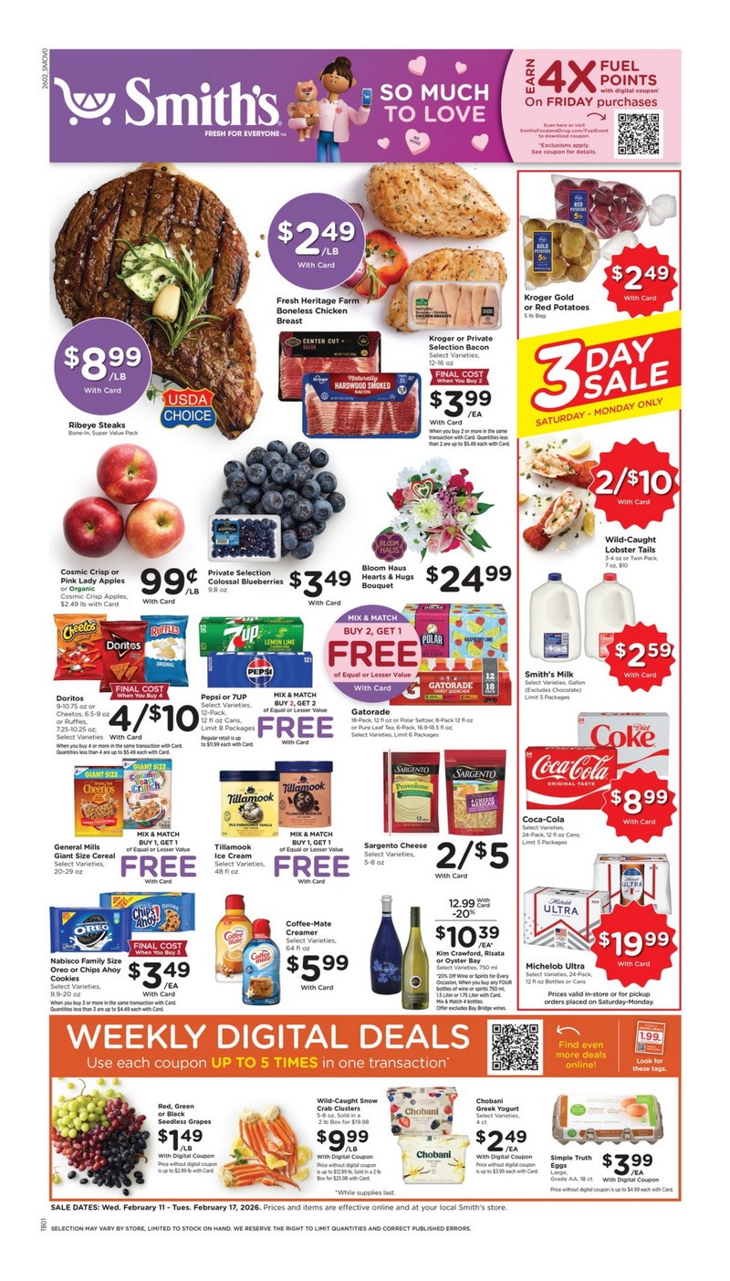 Smith's Food and Drug Weekly Ad Feb 11 – Feb 17, 2026 (Valentine's Day ...