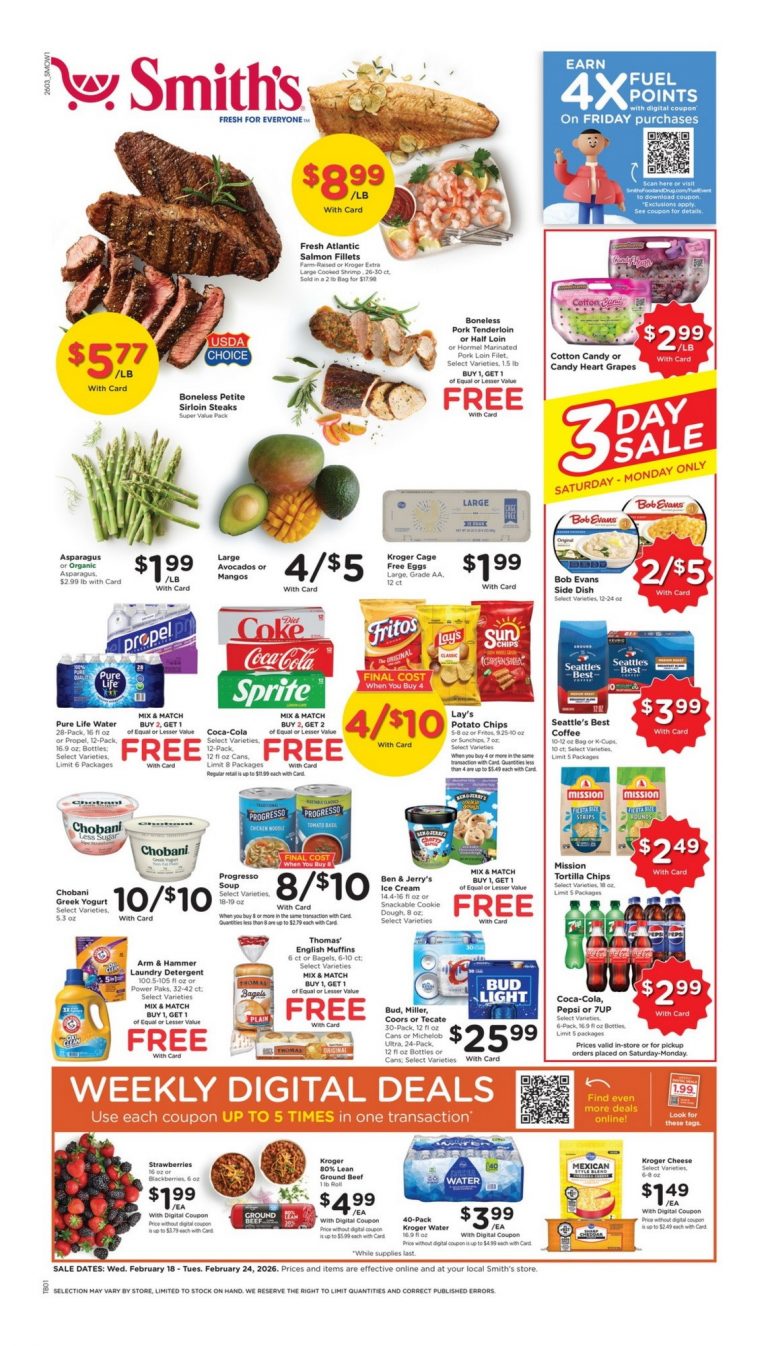 Smith's Food and Drug Weekly Ad Feb 18 – Feb 24, 2026