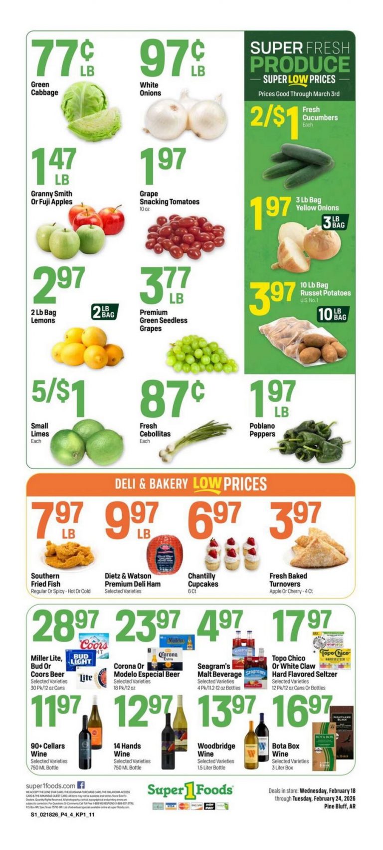 Super 1 Foods Weekly Ad Feb 18 – Feb 24, 2026