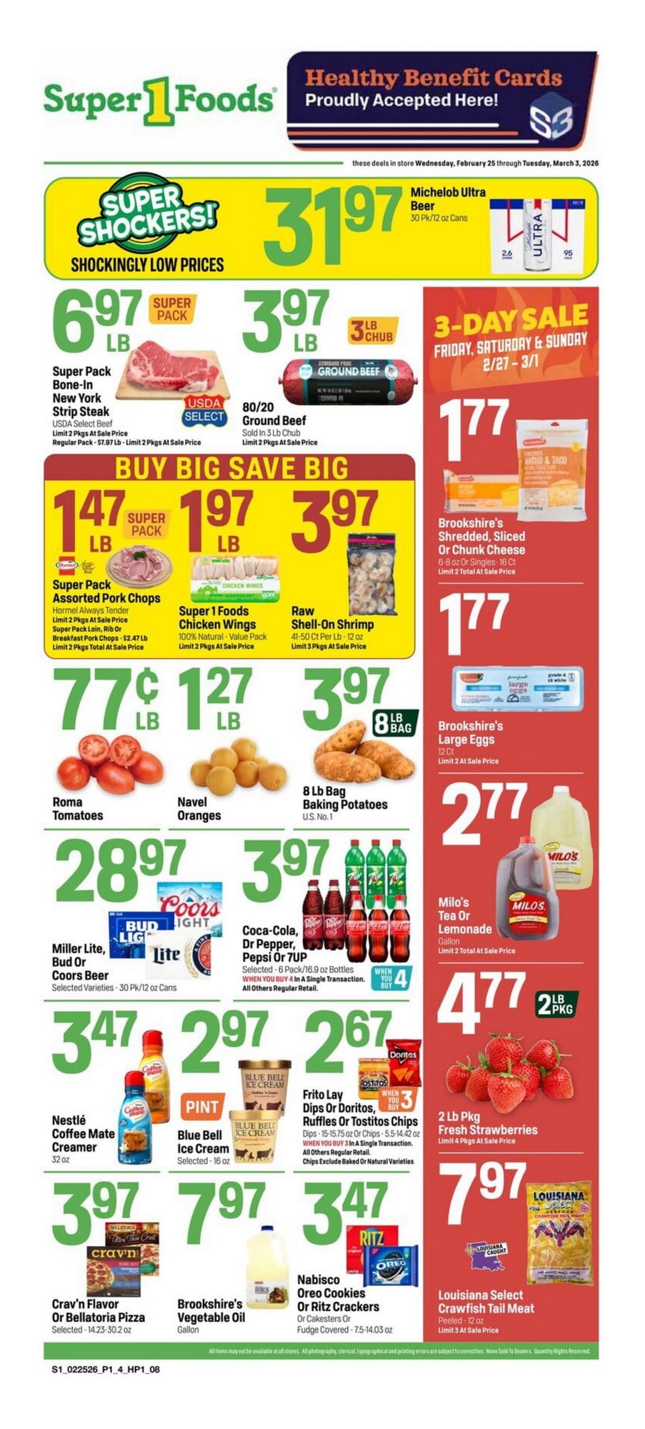 Super 1 Foods Weekly Ad Feb 25 – Mar 03, 2026