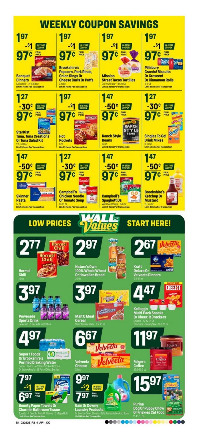 Super 1 Foods Weekly Ad Feb 25 – Mar 03, 2026