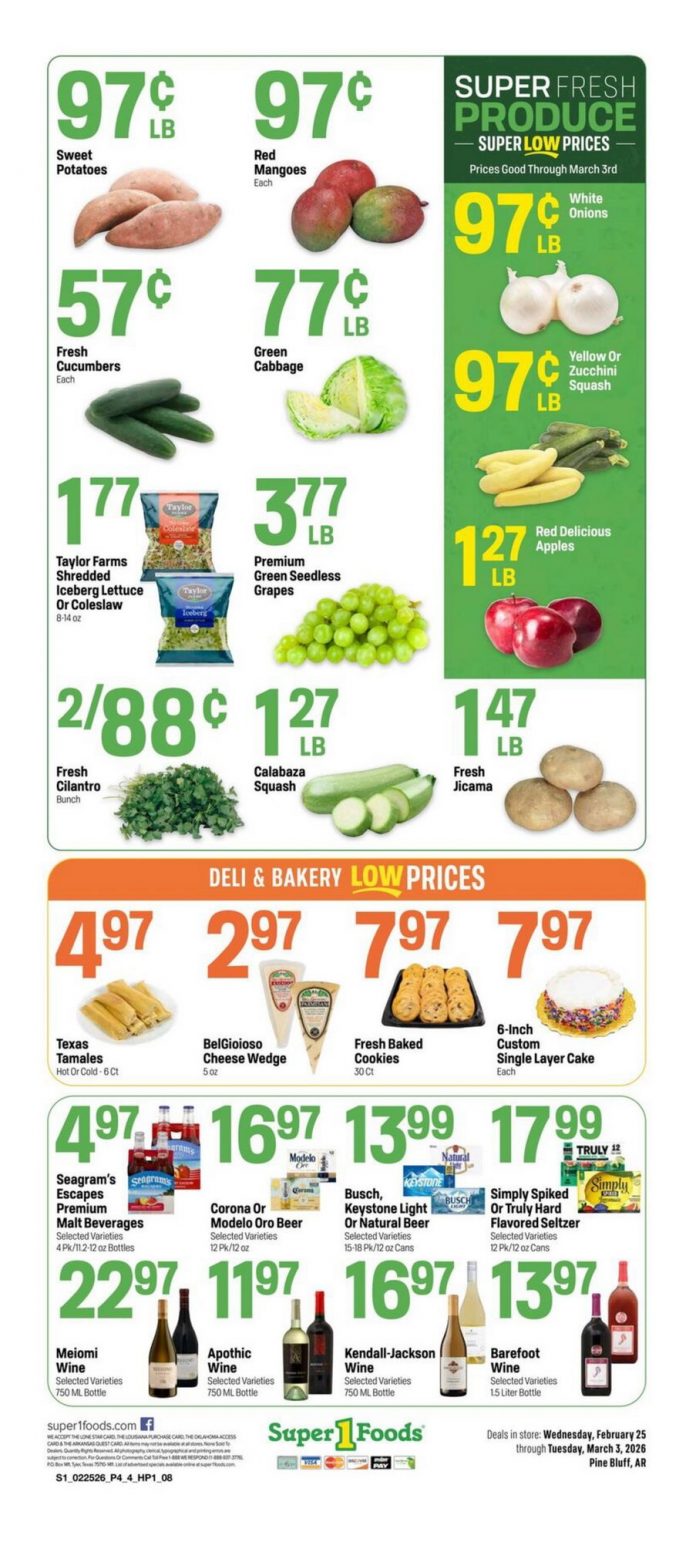 Super 1 Foods Weekly Ad Feb 25 – Mar 03, 2026