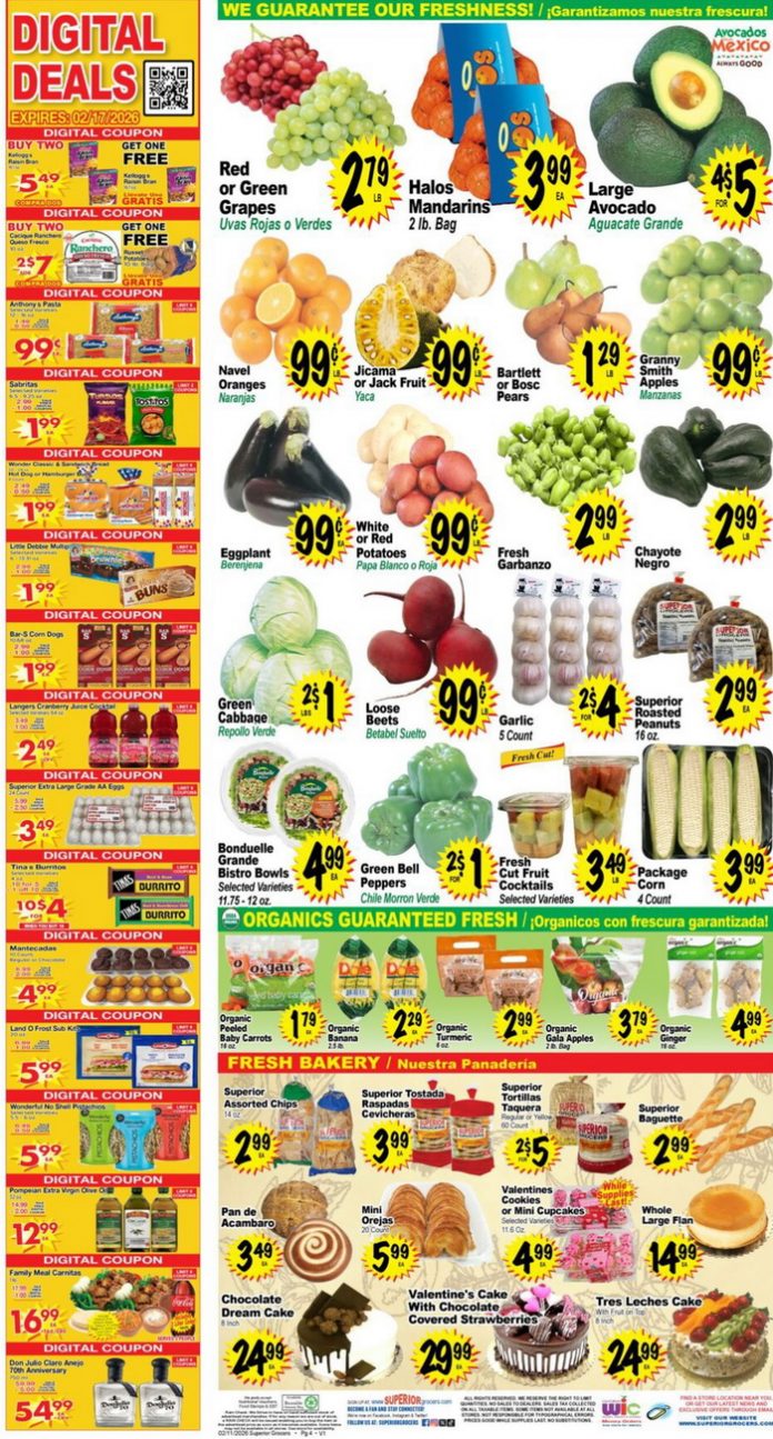 Superior Grocers Weekly Ad Feb 11 – Feb 17, 2026 (Valentine's Day ...