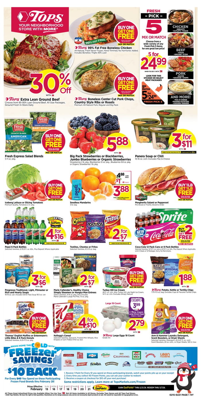 Tops Weekly Ad Feb 15 – Feb 21, 2026