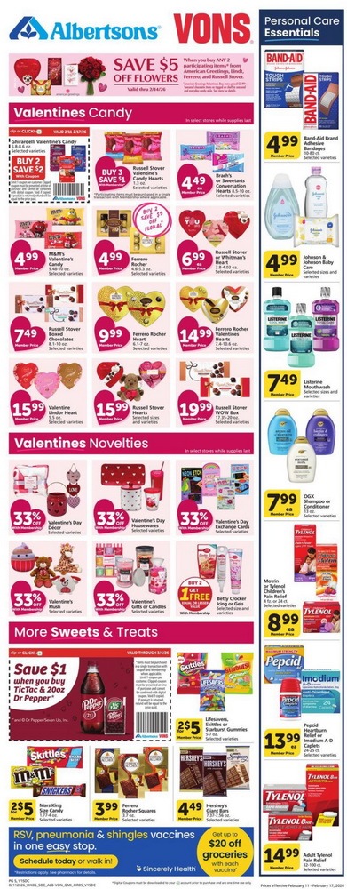 Vons Weekly Ad Feb 11 – Feb 17, 2026 (Valentine's Day Promotion Included)