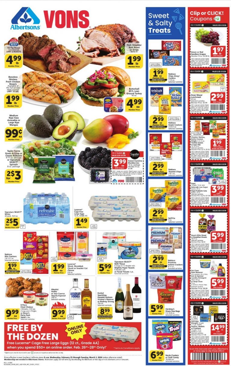 Vons Weekly Ad Feb 25 – Mar 03, 2026