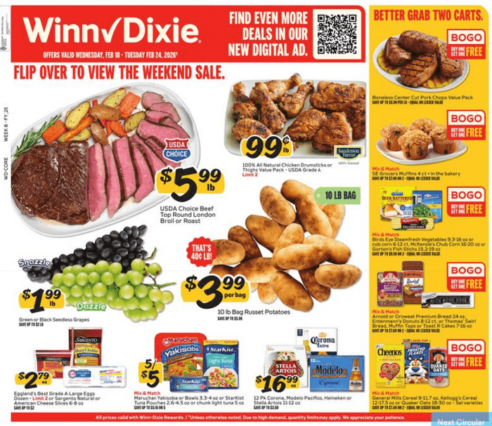 Winn-Dixie Weekly Ad Feb 18 – Feb 24, 2026