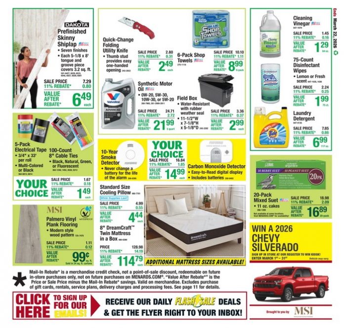 Menards Weekly Ad Mar 12 – Mar 22, 2026