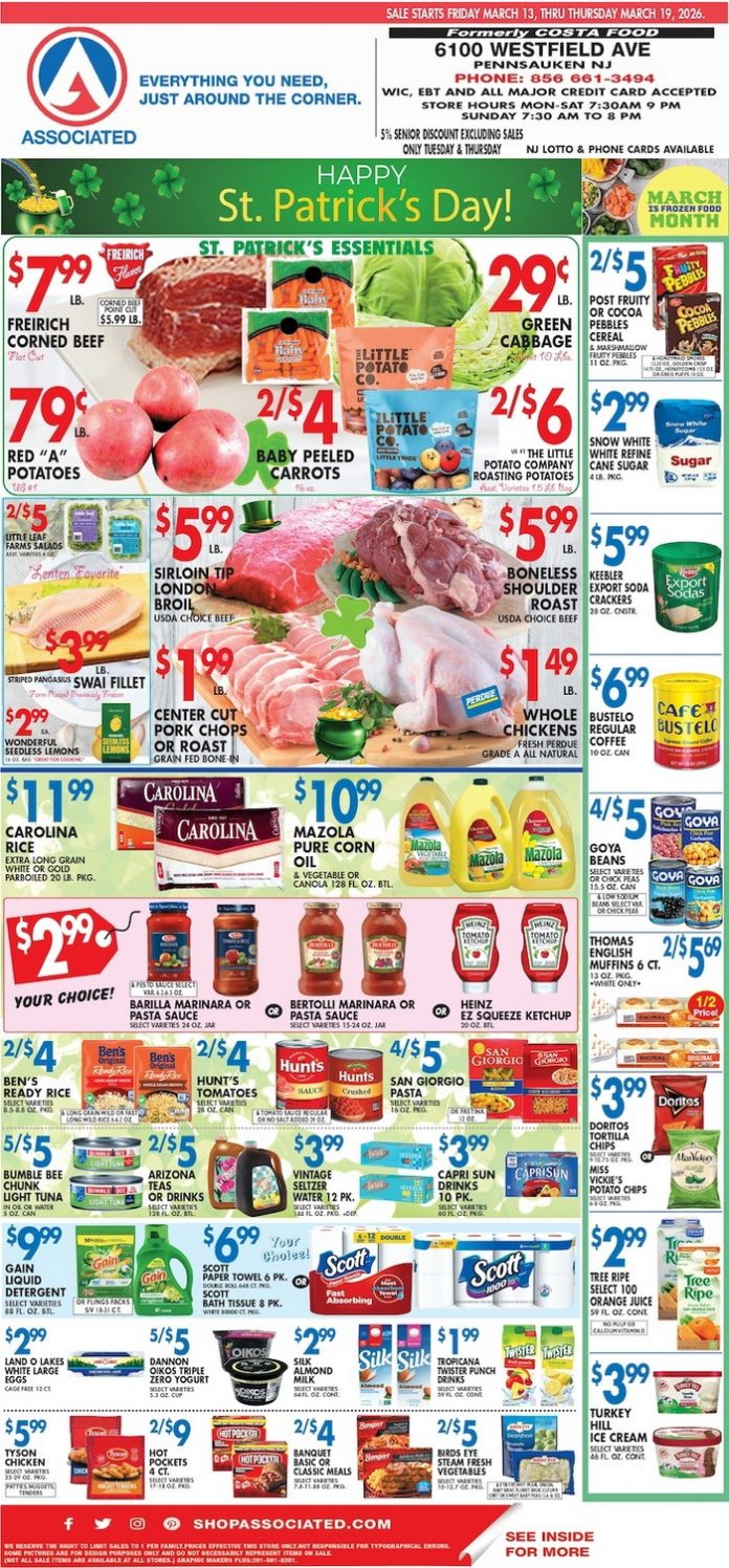 Associated Supermarkets Weekly Ad Mar 13– Mar 19, 2026 (St. Patrick's ...