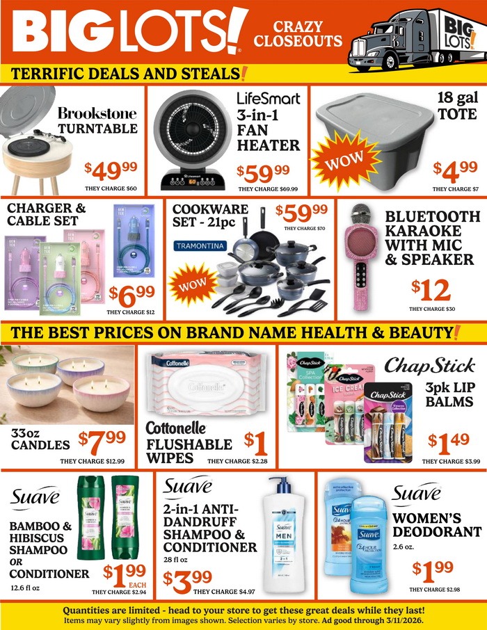 Big Lots Weekly Ad Mar 08 – Mar 11, 2026