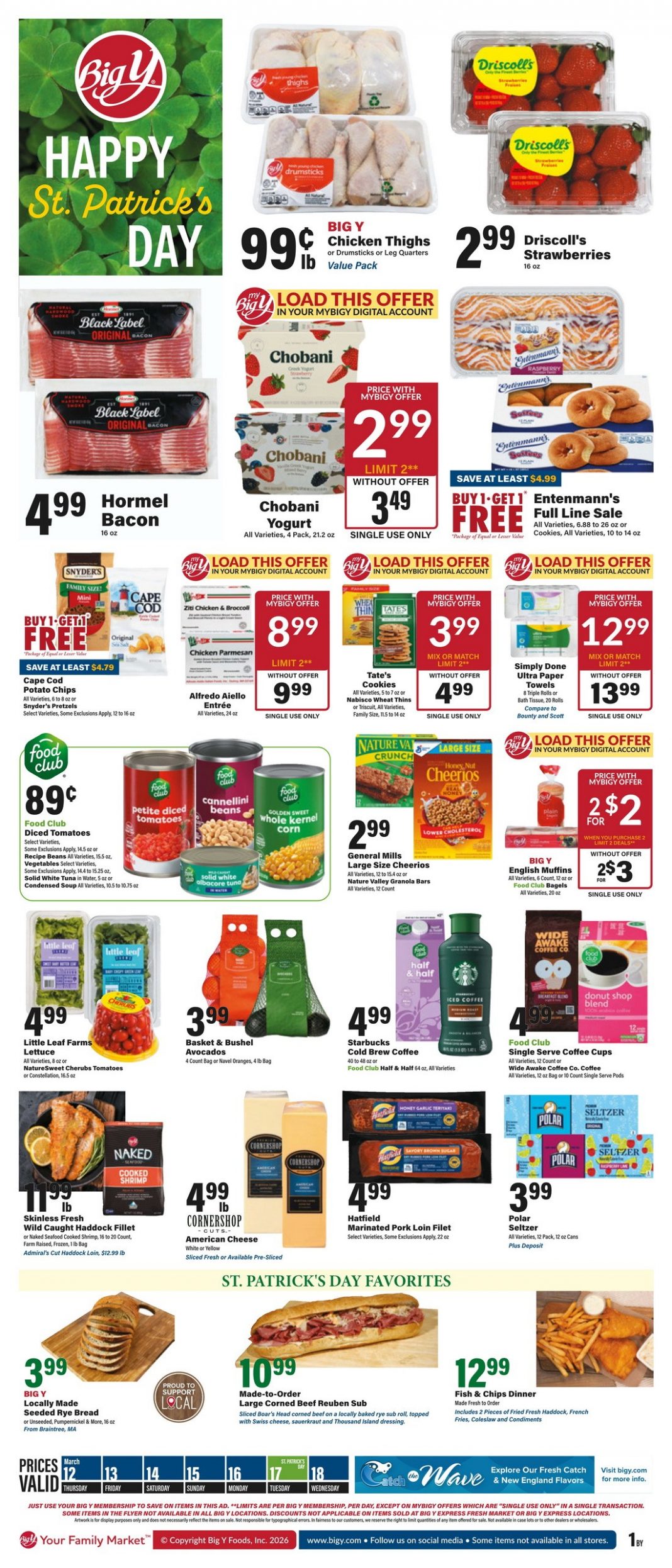 Big Y Weekly Ad Mar 12 – Mar 18, 2026 (St. Patrick's Day Promotion ...