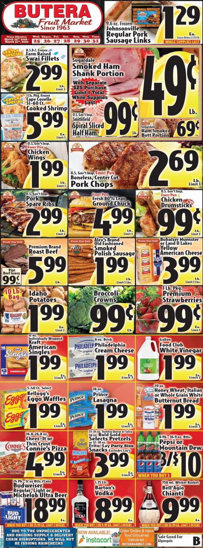 Butera Weekly Ad Mar 25 – Mar 31, 2026 (Easter Promotion Included)