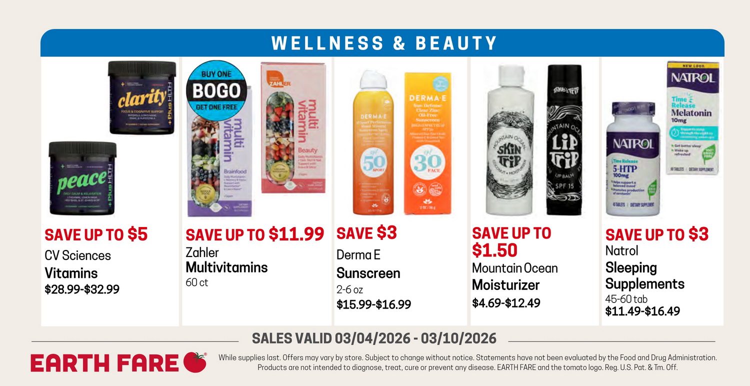 Earth Fare Weekly Ad Mar 04 – Mar 10, 2026