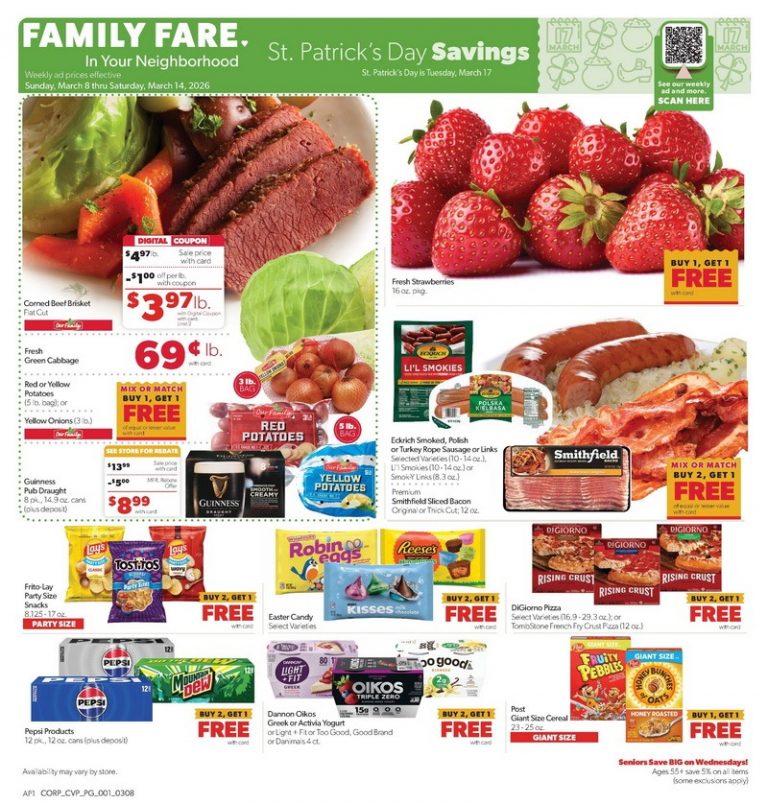 Family Fare Weekly Ad Mar 08 – Mar 14, 2026 (Saint Patrick's Day ...