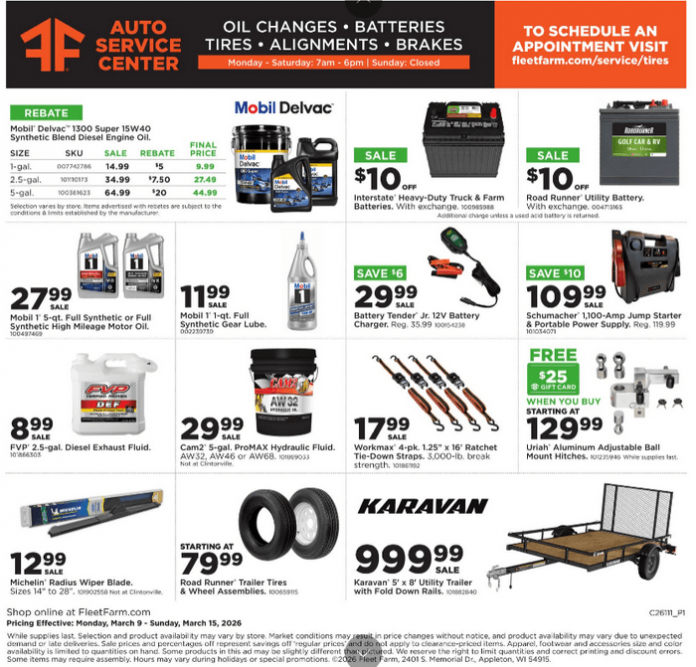 Fleet Farm Weekly Ad Mar 09 – Mar 15, 2026