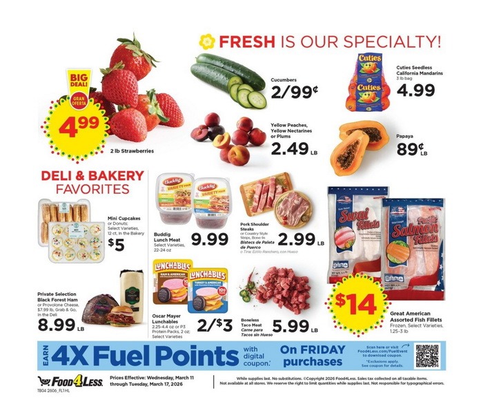 Food 4 Less Weekly Ad Mar 11 – Mar 17, 2026 (Easter Promotion Included)