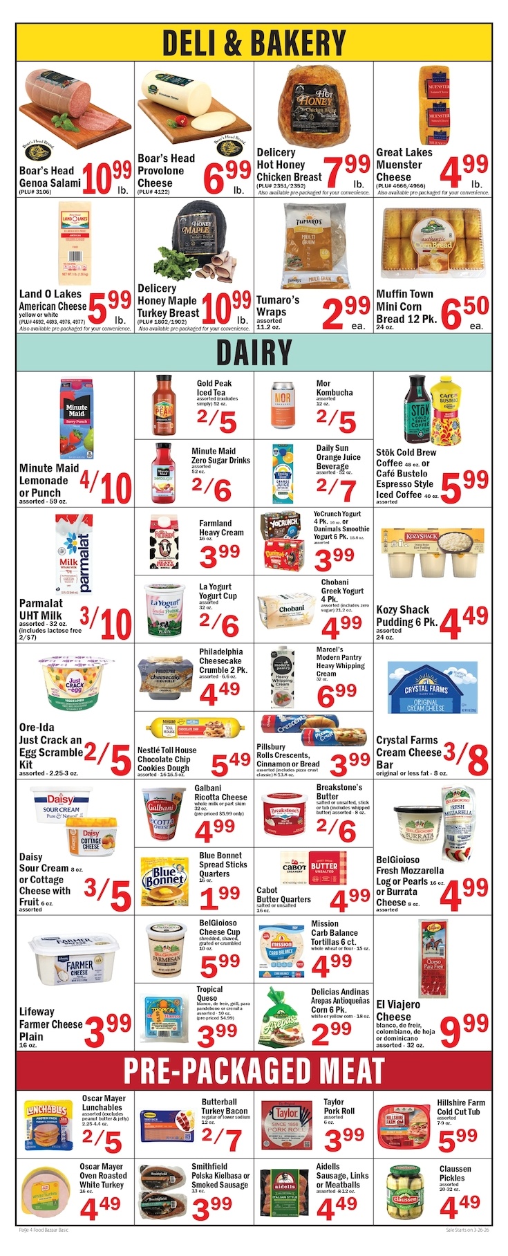 Food Bazaar Weekly Ad Mar 26 – Apr 01, 2026