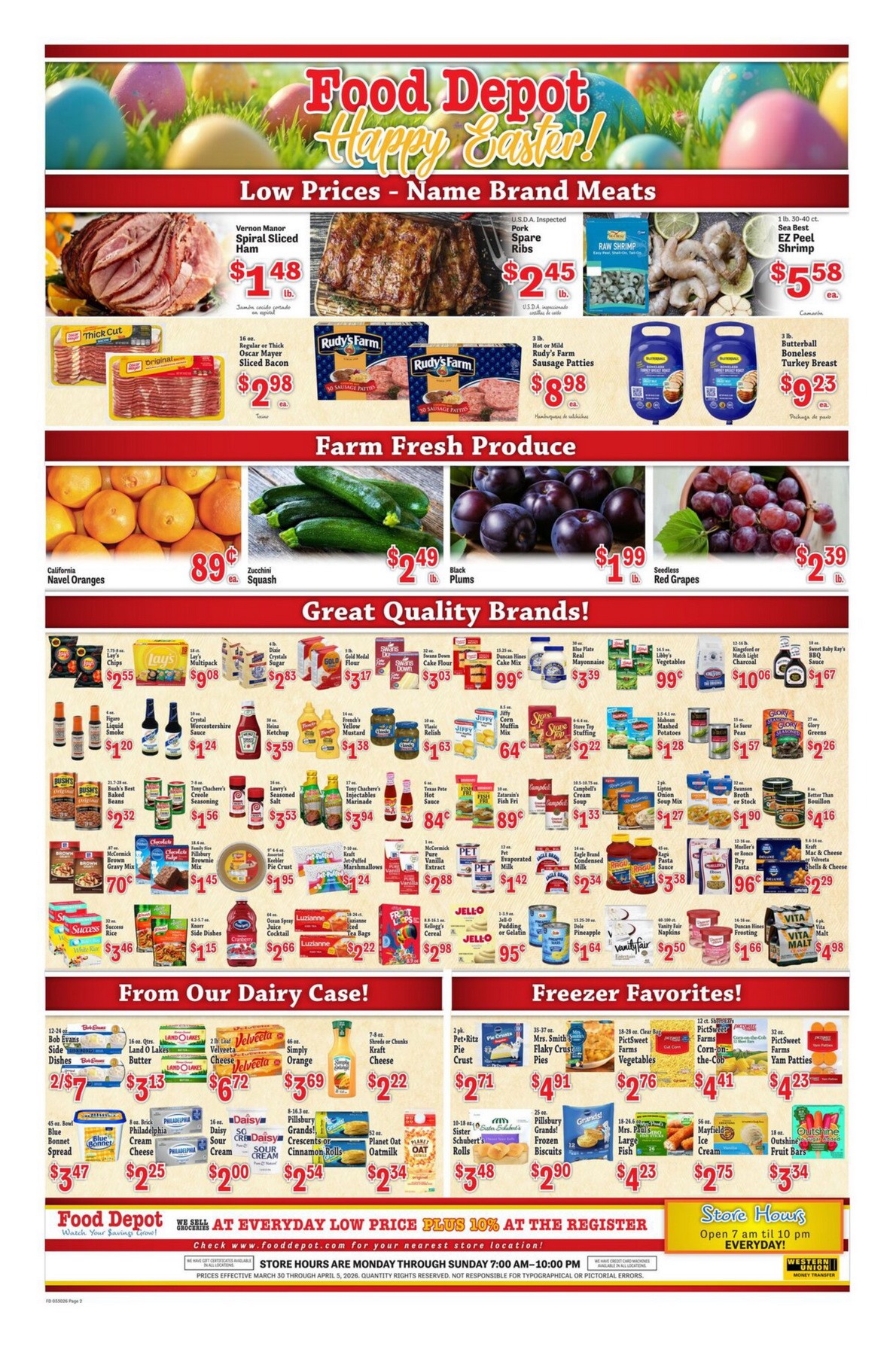Food Depot Weekly Ad Mar 30 – Apr 05, 2026 (Easter Promotion Included)