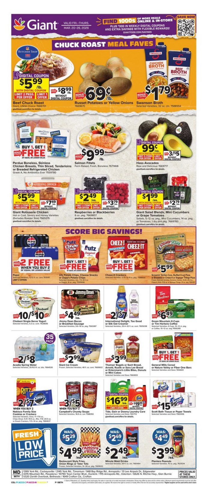 Giant Food Weekly Ad Mar 20 – Mar 26, 2026