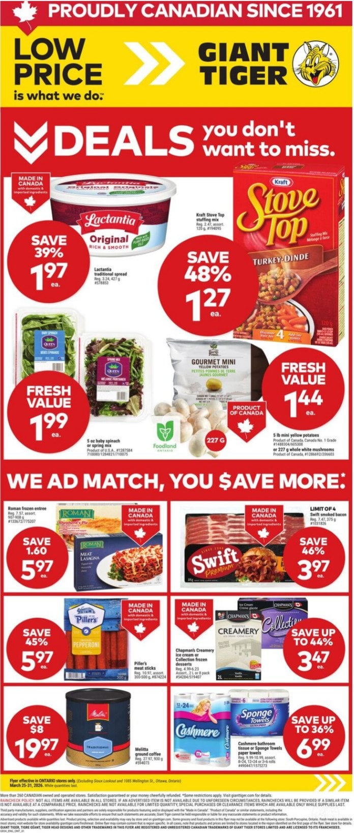 Giant Tiger Weekly Ad Mar 25 – Mar 31, 2026 (Easter Promotion Included)