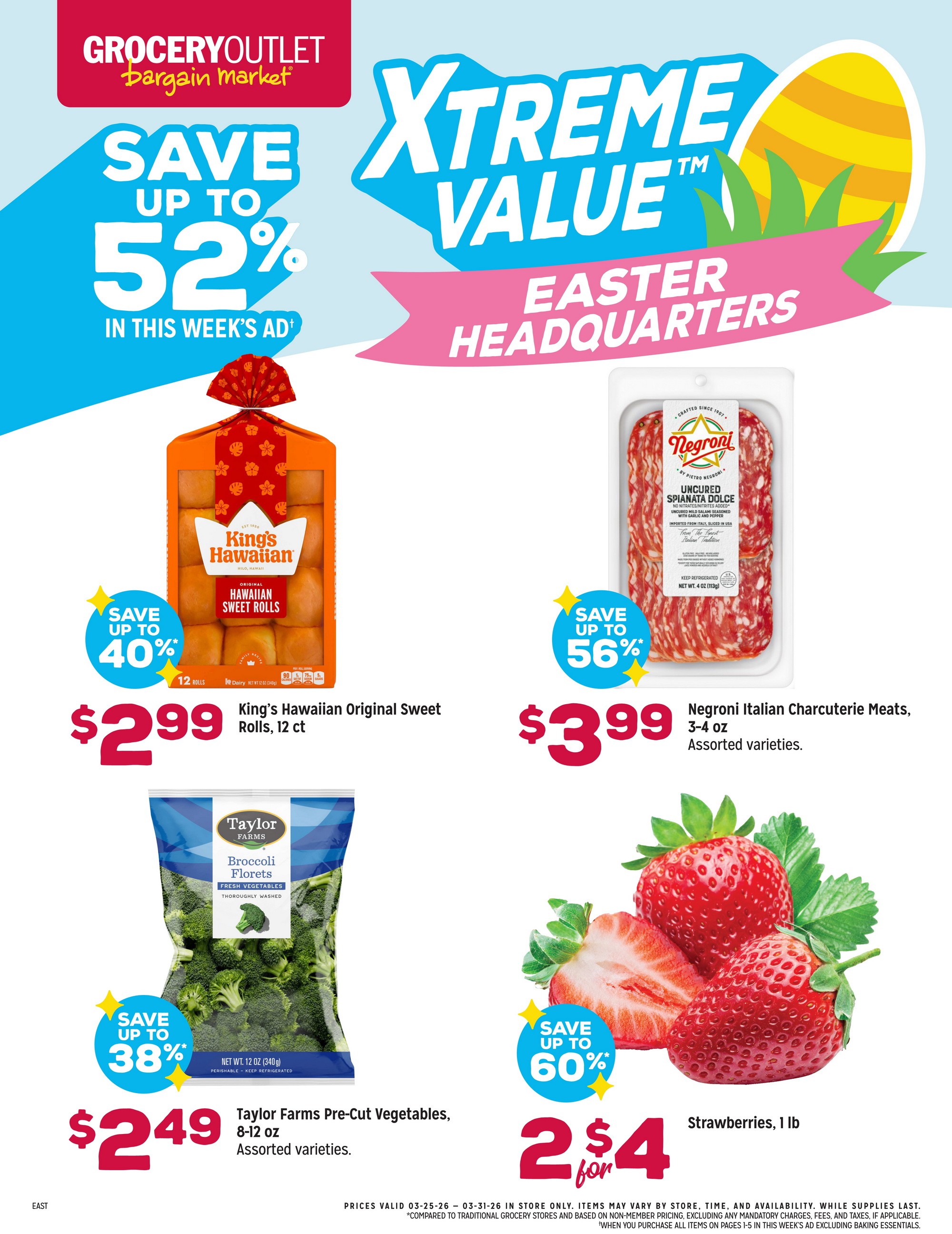 Grocery Outlet Weekly Ad Mar 25 – Mar 31, 2026 (Easter Promotion Included)