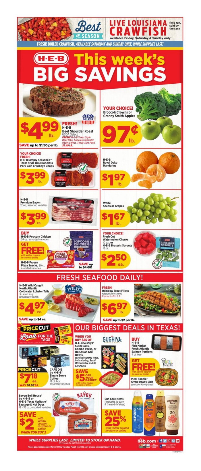 HEB Weekly Ad Mar 11 – Mar 17, 2026