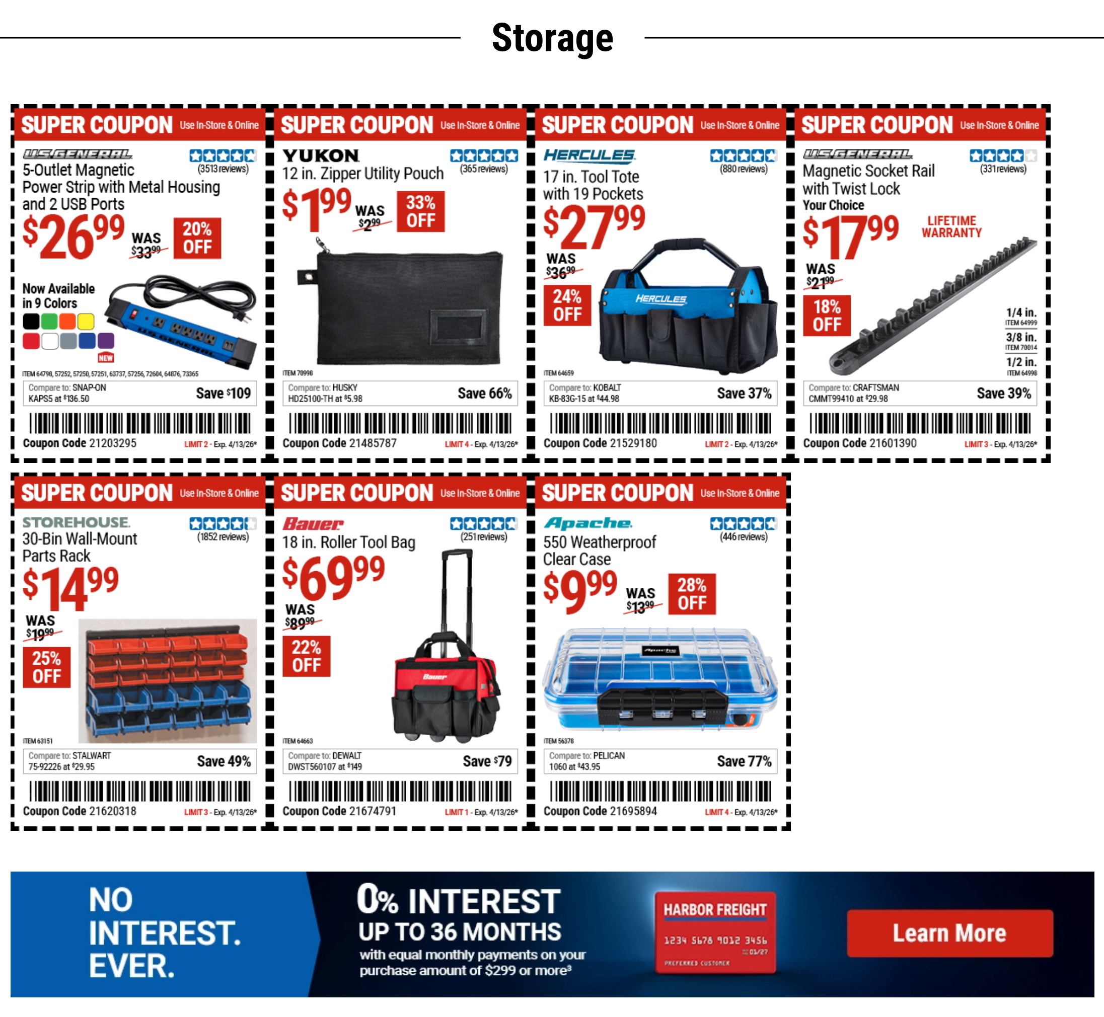 Harbor Freight Coupon Sale Mar 23 – Apr 13, 2026