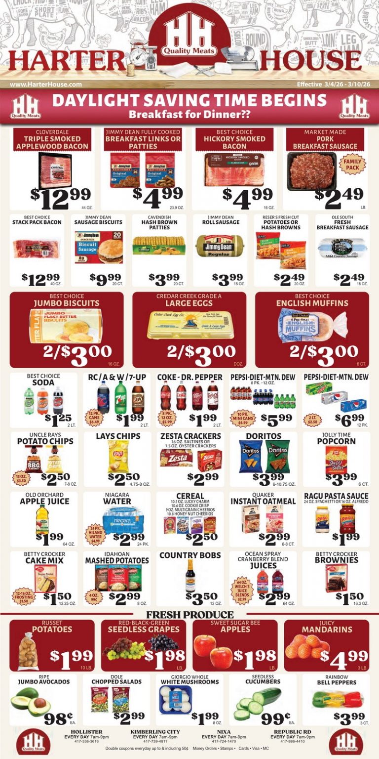 Harter House Weekly Ad Mar 04 – Mar 10, 2026