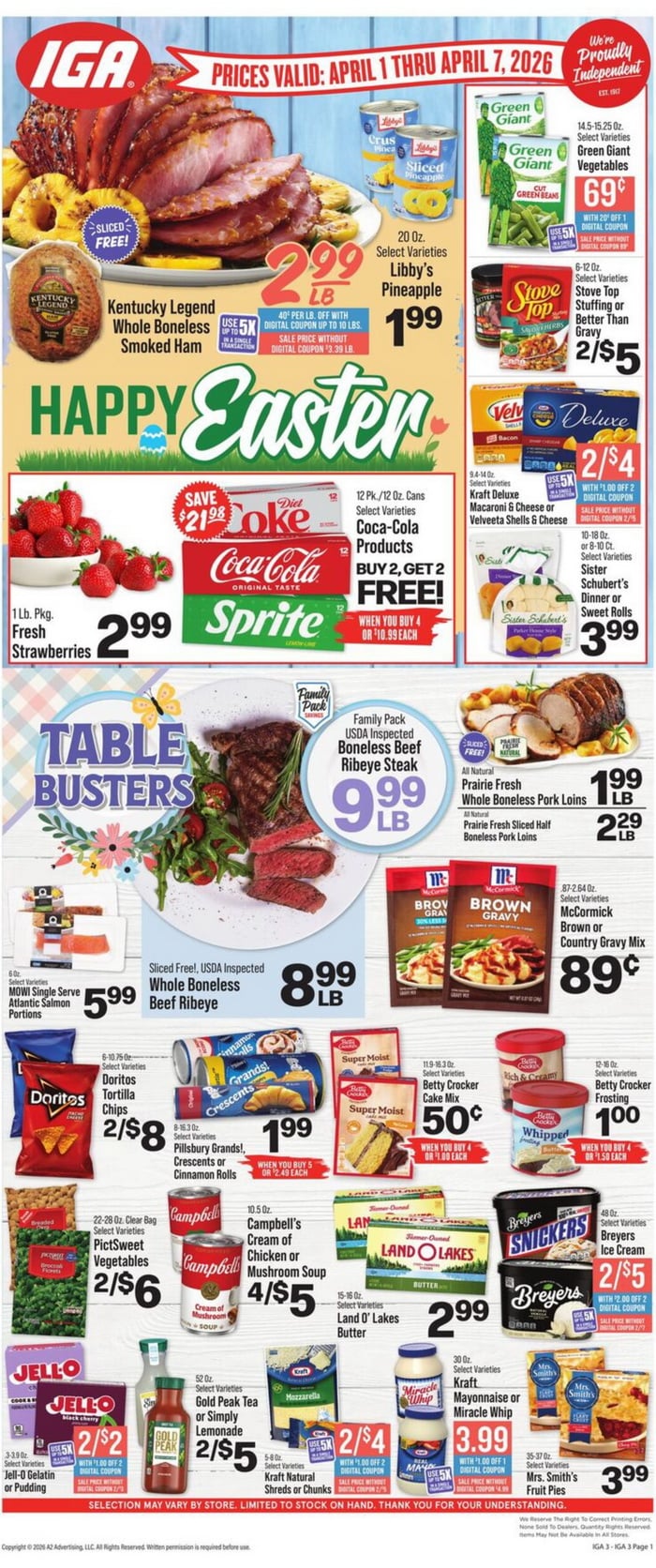 IGA Weekly Ad Apr 01 – Apr 07, 2026 (Easter Promotion Included)