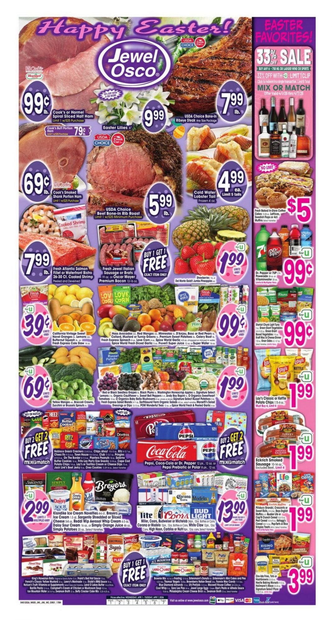 Jewel Osco Weekly Ad Apr 01 – Apr 07, 2026 (Easter Promotion Included)