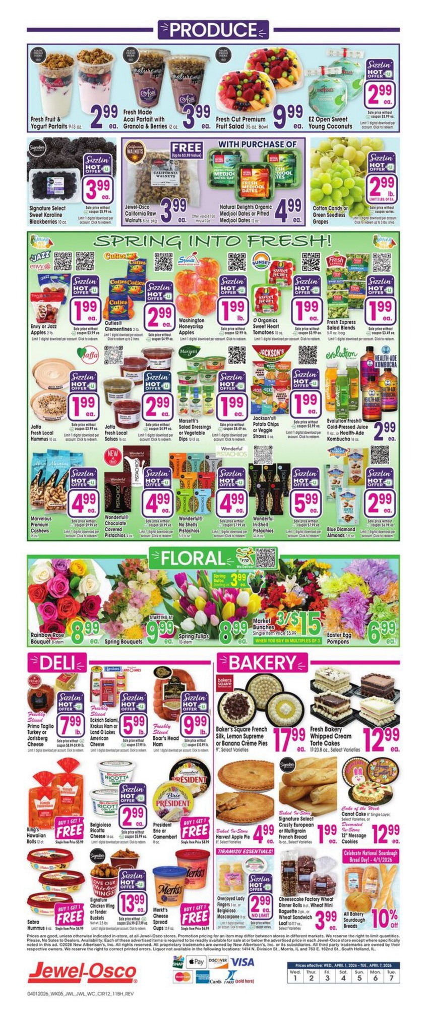 Jewel Osco Weekly Ad Apr 01 – Apr 07, 2026 (Easter Promotion Included)