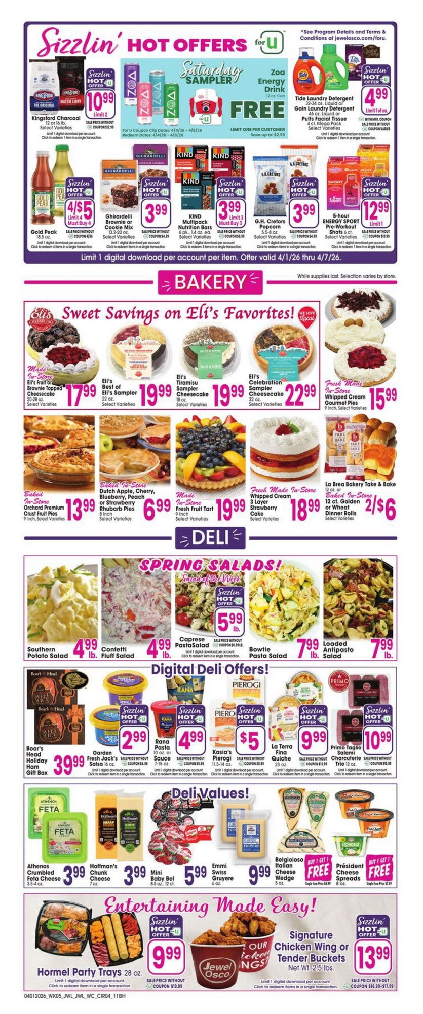Jewel Osco Weekly Ad Apr 01 – Apr 07, 2026 (Easter Promotion Included)