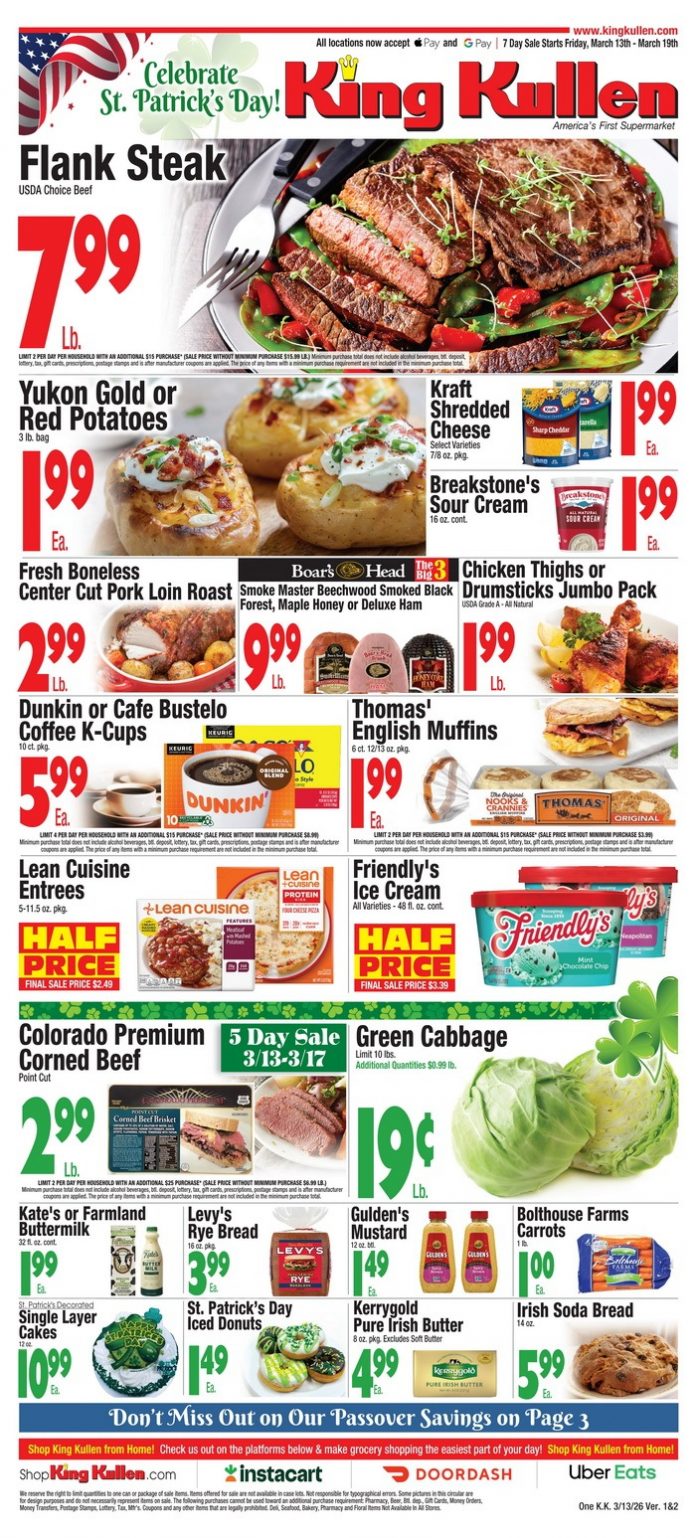 King Kullen Weekly Ad Mar 13 – Mar 19, 2026 (St. Patrick's Day ...