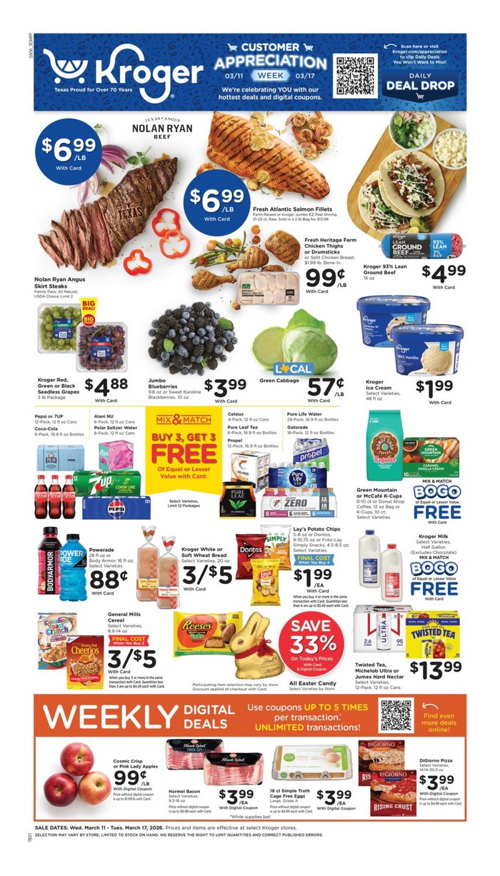 Kroger Weekly Ad Mar 11 – Mar 17, 2026 (Easter Promotion Included)